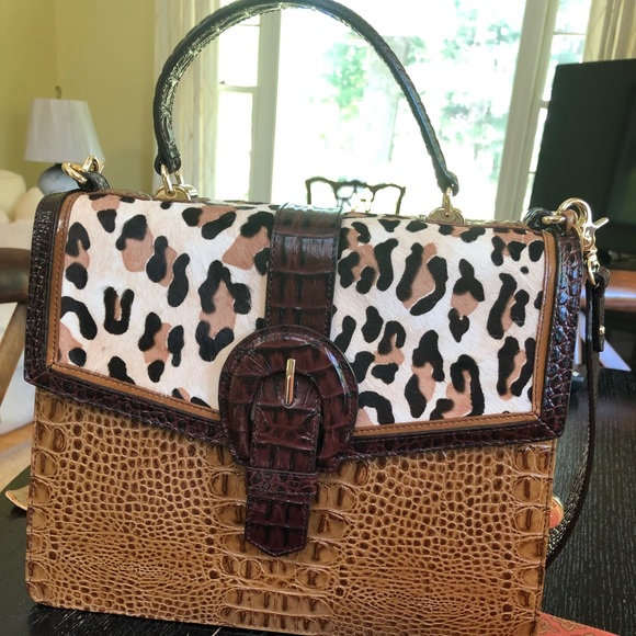 Brahmin | Bags | Brahmin Bag W Leopard Print Calf Hair | Poshmark